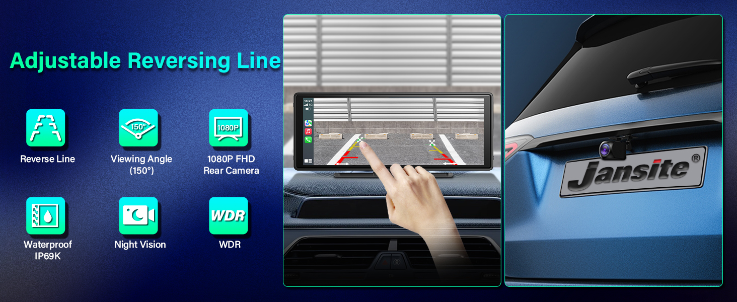 Amazon.com: Jansite Carplay Screen for Car 10.26" Car Play Screen with 2.5K Dash Cam Apple ...