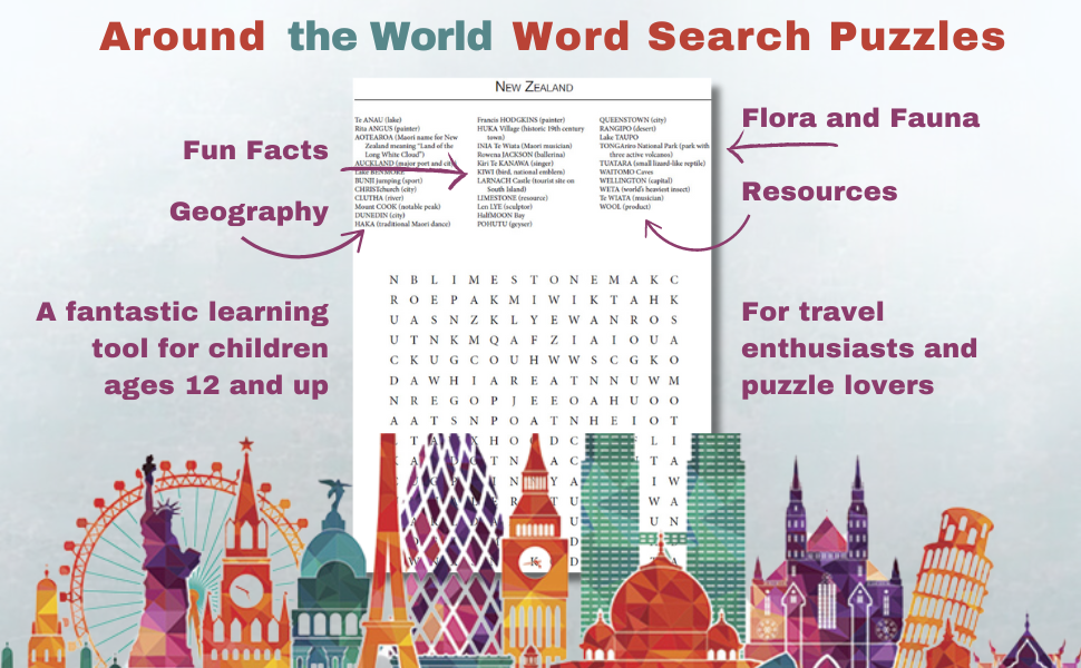 Around the World Word Search Puzzles (Dover Brain Games & Puzzles ...