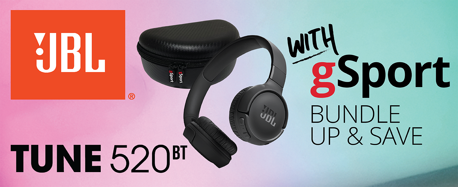 Amazon.com: JBL Tune 520BT Wireless On Ear Bluetooth Headphone Bundle with gSport Case (White ...