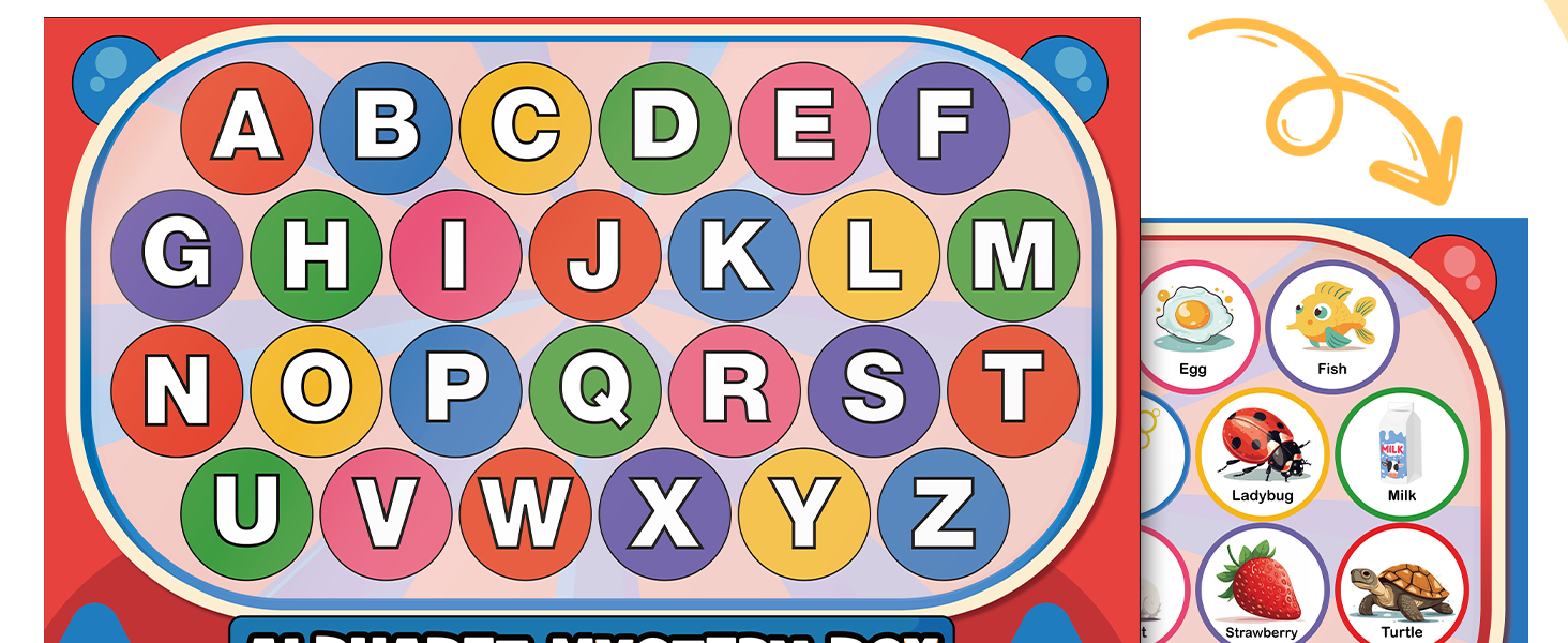 Amazon.com: Joyreal Alphabet Learning Toys with Alphabet Mystery Box, 26 PCS Letter Sounds ...