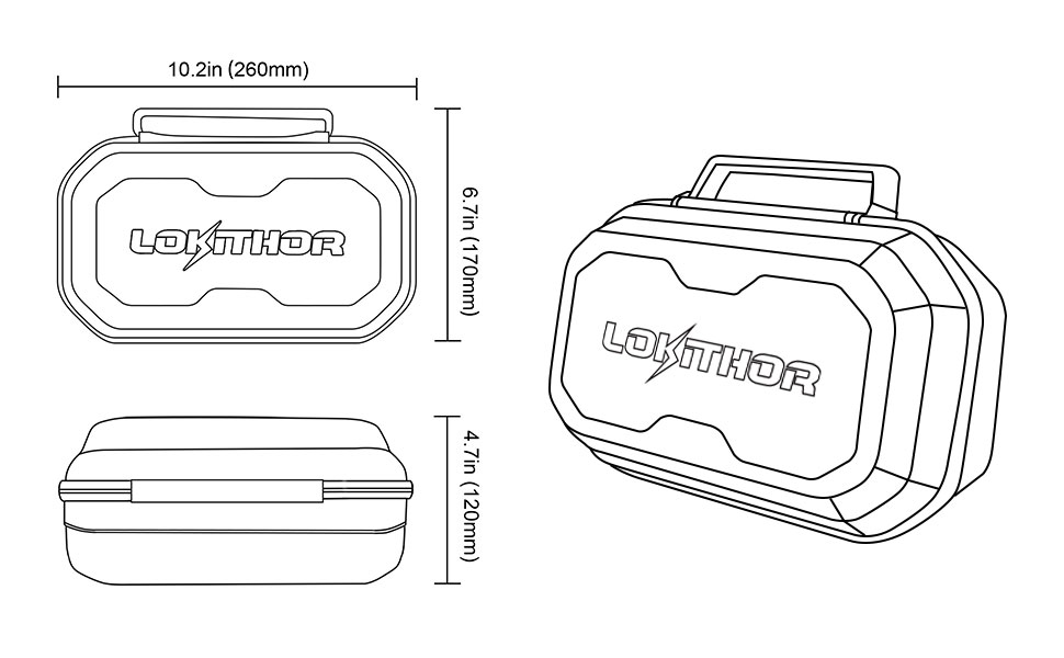 Amazon.com: LOKITHOR J-Series Bag EVA Protection Case for J401/J401X Lokithor Jump Starter ...