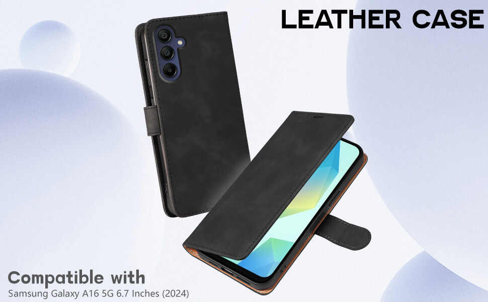 Amazon.com: JHWVVTF for Galaxy A16 Case Wallet, [RFID Blocking 4 Card Slots] Phone Stand, Wrist ...