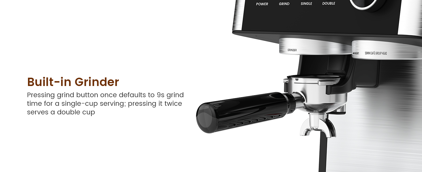 Amazon.com: COWSAR Espresso Machine 15 Bar, Semi-Automatic Espresso Maker with 30-Position ...