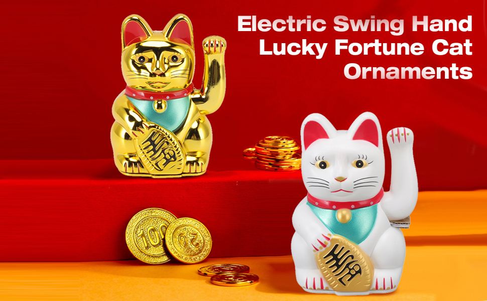 Amazon.com: GOWENIC Good Luck Welcoming Cat, Battery Powered Fortune Cat, Wealth Cat Waving Cat ...