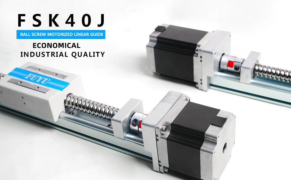 FUYU FSK40J Linear Guide Linear Module Ball Screw Motorized for CNC Linear Stage with Nema 23 ...