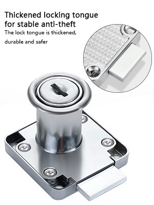 2 Sets Möbelschloss Sicherheit Schrankschloss aus Zinklegierung Aufschraubschloss mit Passenden ...