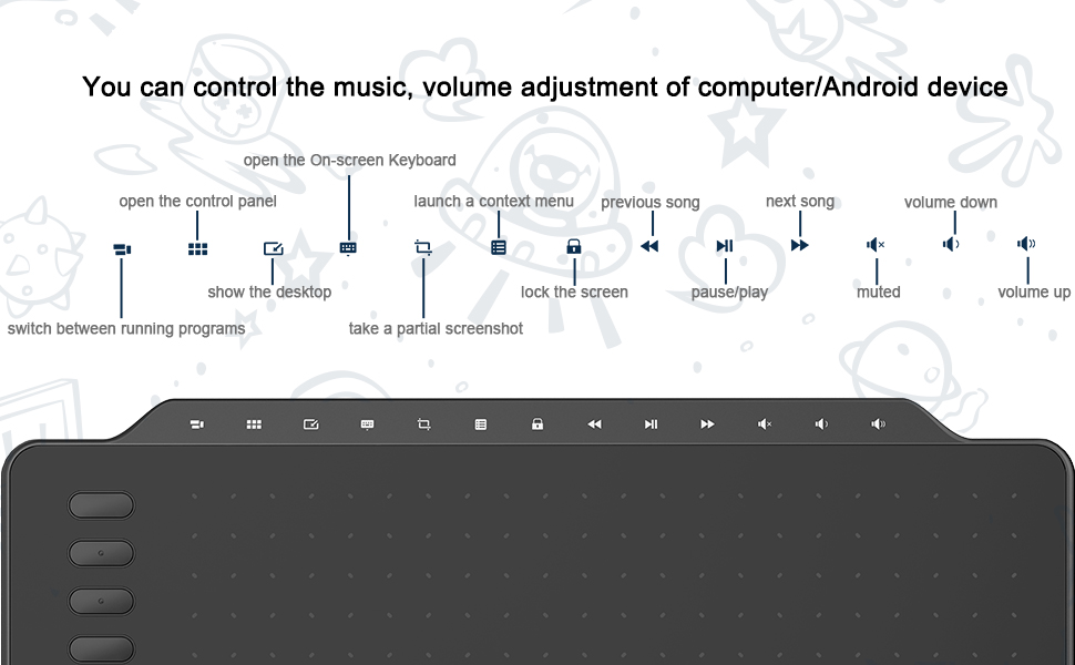 GAOMON M1220 12 Pollici Tavoletta Grafica Professionale da Disegno, con 13 Tasti Multimediali e ...
