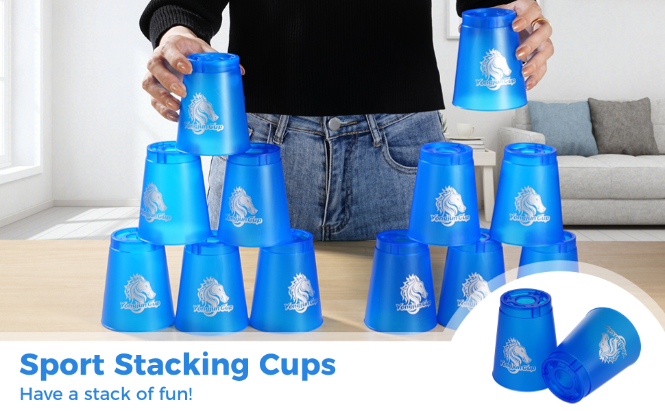 Amazon.com: yeesport 24 Pcs Sport Stacking Cups, Sport Training Game ...