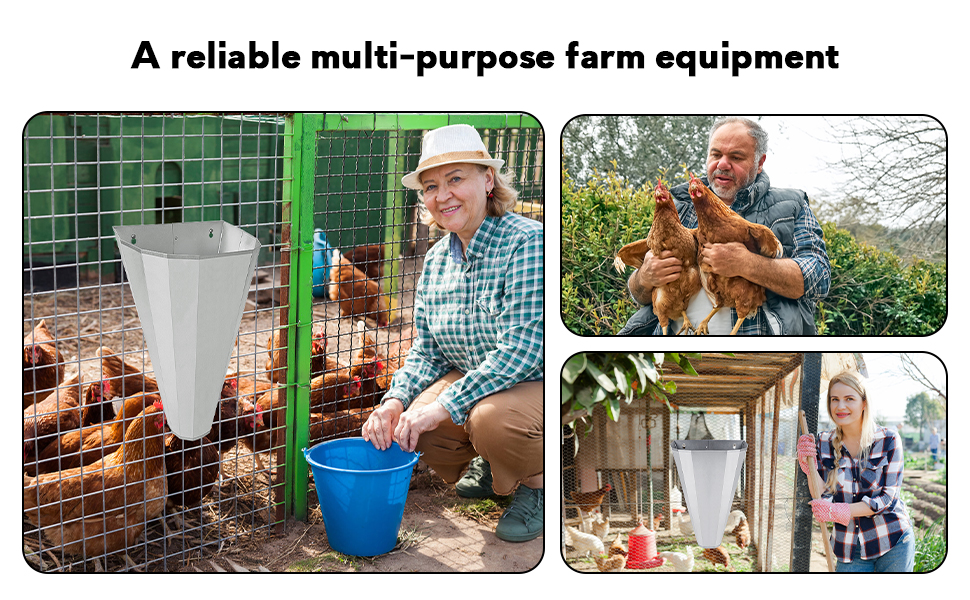 Amazon.com : Poabalyee Steel Poultry Restraining Cone for Chickens : Easy to Clean Chicken Cones ...