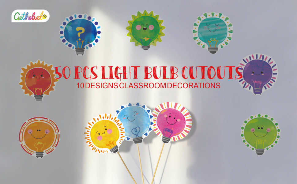 Amazon.com: Gethelud 50 PCS Light Bulb Cutouts, Double-sided Printing ...