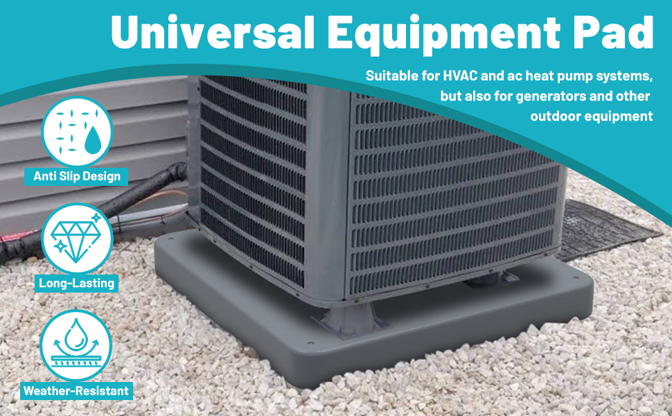 Amazon.com: Chiligent Equipment Pad, Heavy Duty Plastic Condenser Pad ...