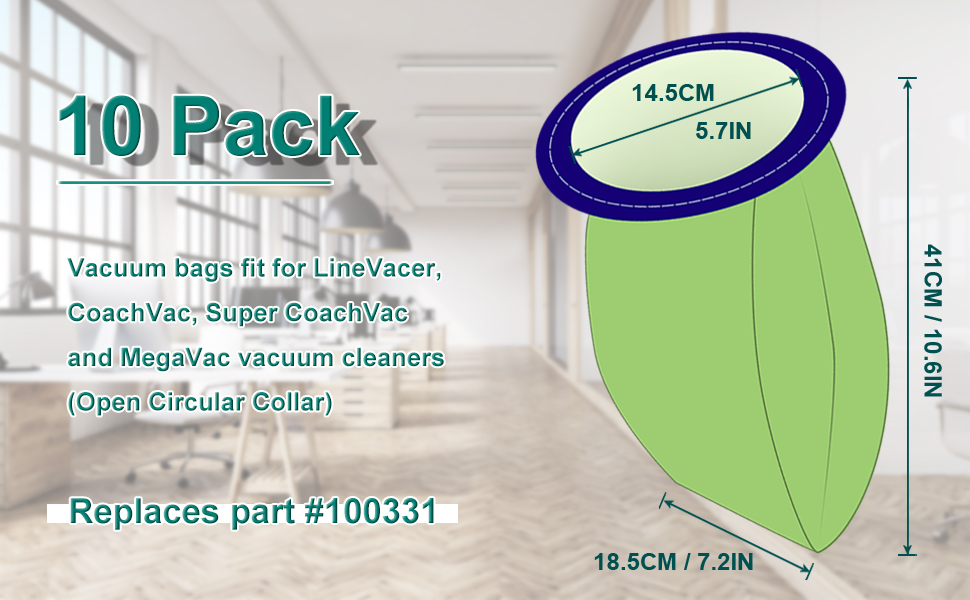 Amazon.com - 100331 Vacuum Bags for ProTeam 10 Quart MegaVac, CoachVac, Super CoachVac, Filter ...