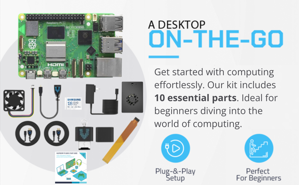 Amazon.com: Vilros Raspberry Pi 5 Starter Kit MAX - Turbo Cooled ...