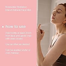 Natio Australia Rosewater Hydration Drench Mineral Face Mist 200ml - Refreshing Skin Balancing ...