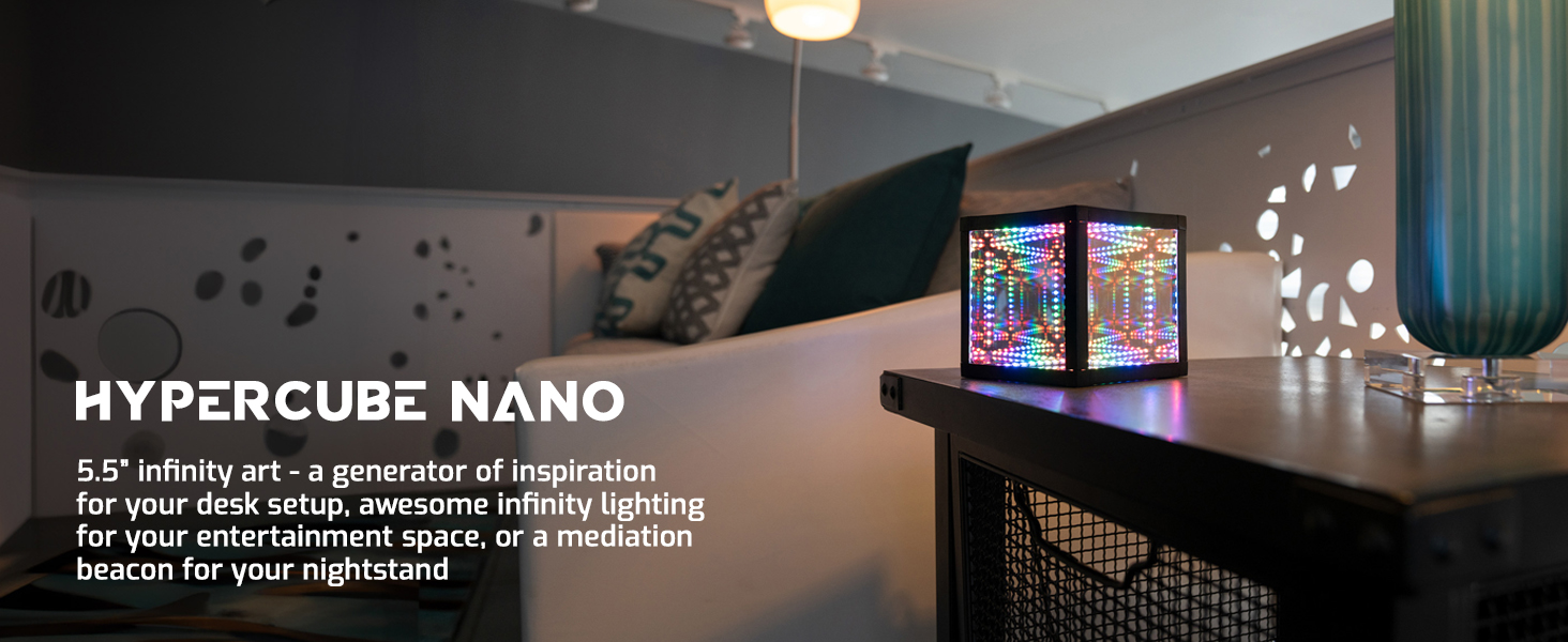 The Hyperspace Lighting Company HyperCube Nano Infinity Cube LED Light ...