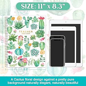 Amazon.com : Teacher Planner 2023-2024 - 2023-2024 Teacher Planner, 11 ...