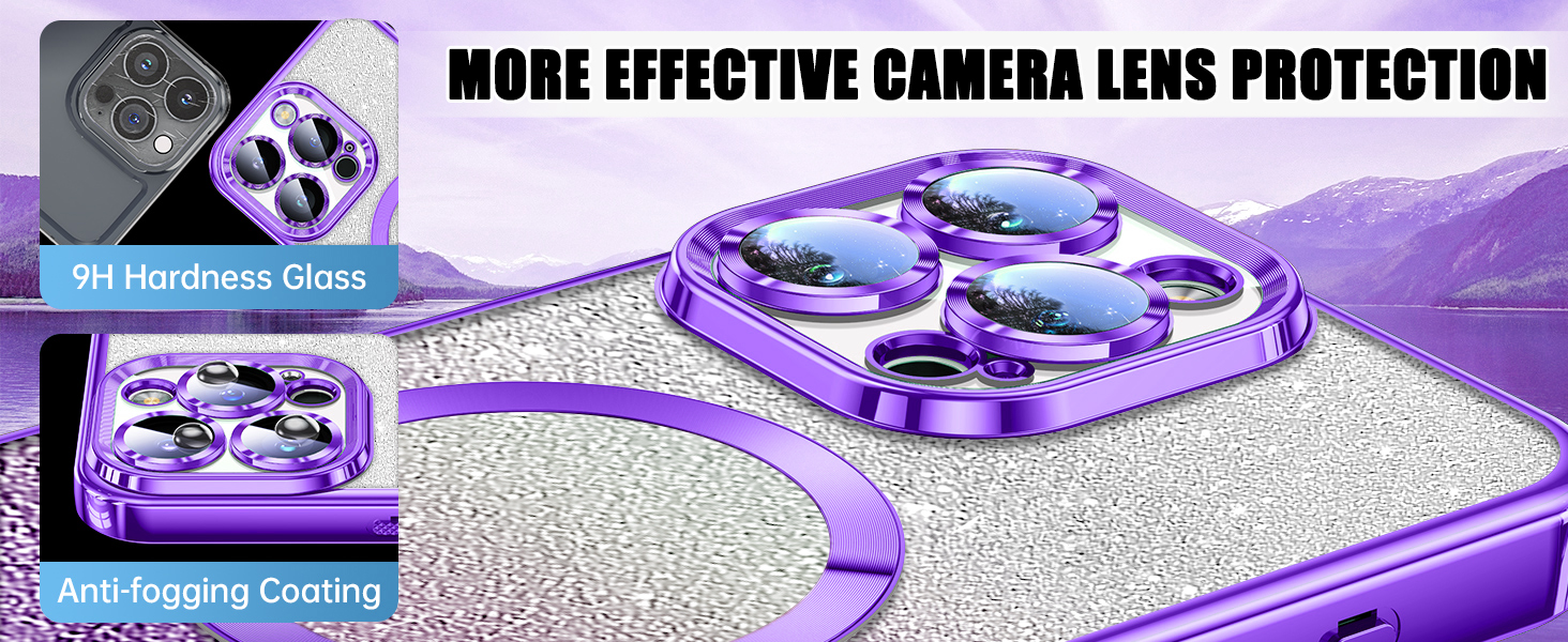 Amazon.com: Misscase for iPhone 14 Pro Max Magnetic Glitter Case Compatible with MagSafe,Camera ...