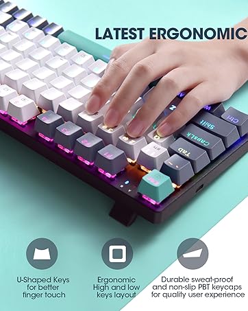 Amazon.com: Wireless Mechanical Keyboard,Triple-Mode 2.4G/USB-C ...