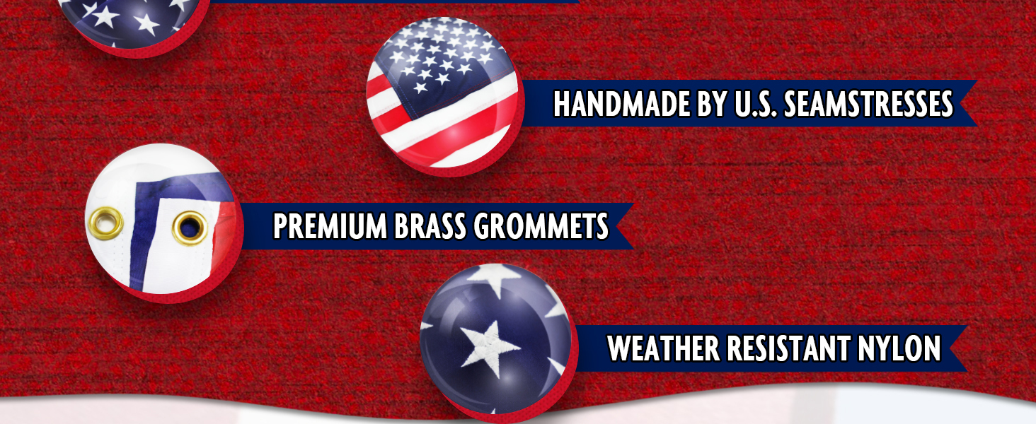 Amazon.com : Carrot-Top Beacon Nylon American Flag for Outside & Inside 5x8 - US Flag, Outdoor ...