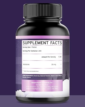 Amazon.com: Melatonin 30mg Tablets for Adults (240 Tablets) - Fast Dissolve Tablet with 30mg of ...
