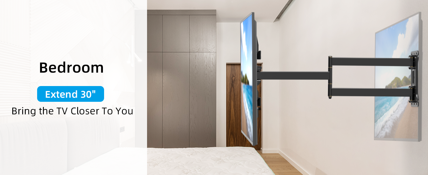 Amazon.com: HCMOUNTING Long Arm Corner TV Wall Mount with 30 Inch Extension for 32"-80" TVs ...