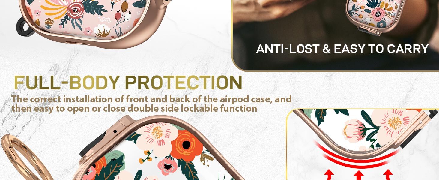 Amazon.com: Maxjoy for AirPods 4 Case with Lock, Cute AirPods 4 Case Lock Protective Hard AirPod ...