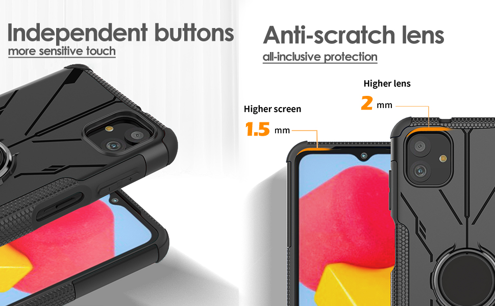 Amazon.com: for Samsung A04 Case, Galaxy A04 Case with Screen Protector, Military Grade ...