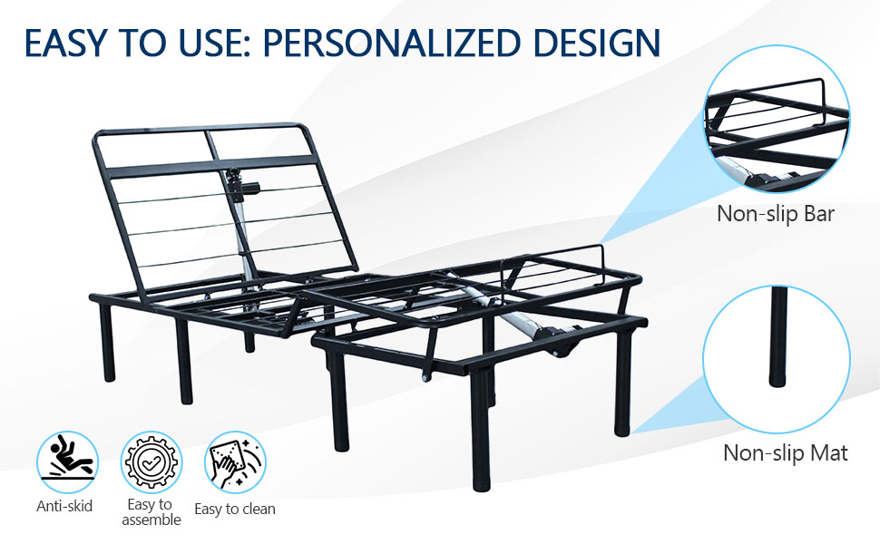 Amazon.com: Tatub Twin XL Adjustable Bed Frame with Head and Foot Incline, Electric Adjustable ...