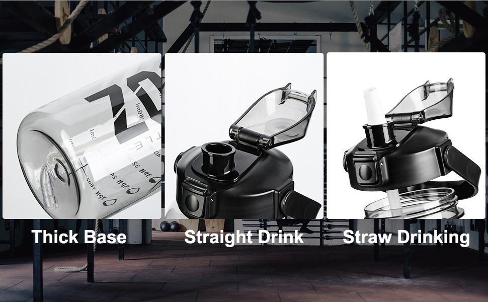 Amazon.com: Doseno Gym Water Bottles for Men with Time Marker, 68 OZ Sport Water Bottle for Gym ...