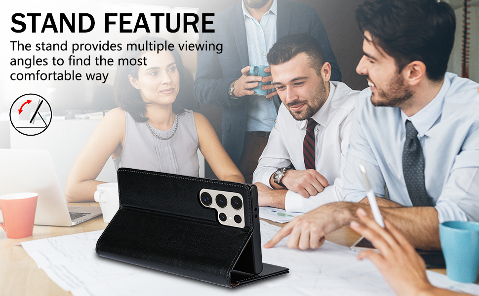 Amazon.com: ZZXX for Samsung Galaxy S23 Ultra Wallet Case with [RFID Blocking] Card Slot Stand ...