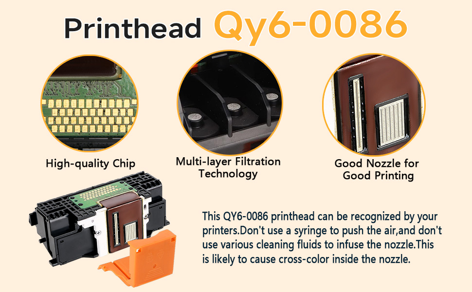Amazon.com: QY6-0086 Print Head Printhead Replacement Parts Compatible with Canon MX922 IX6840 ...