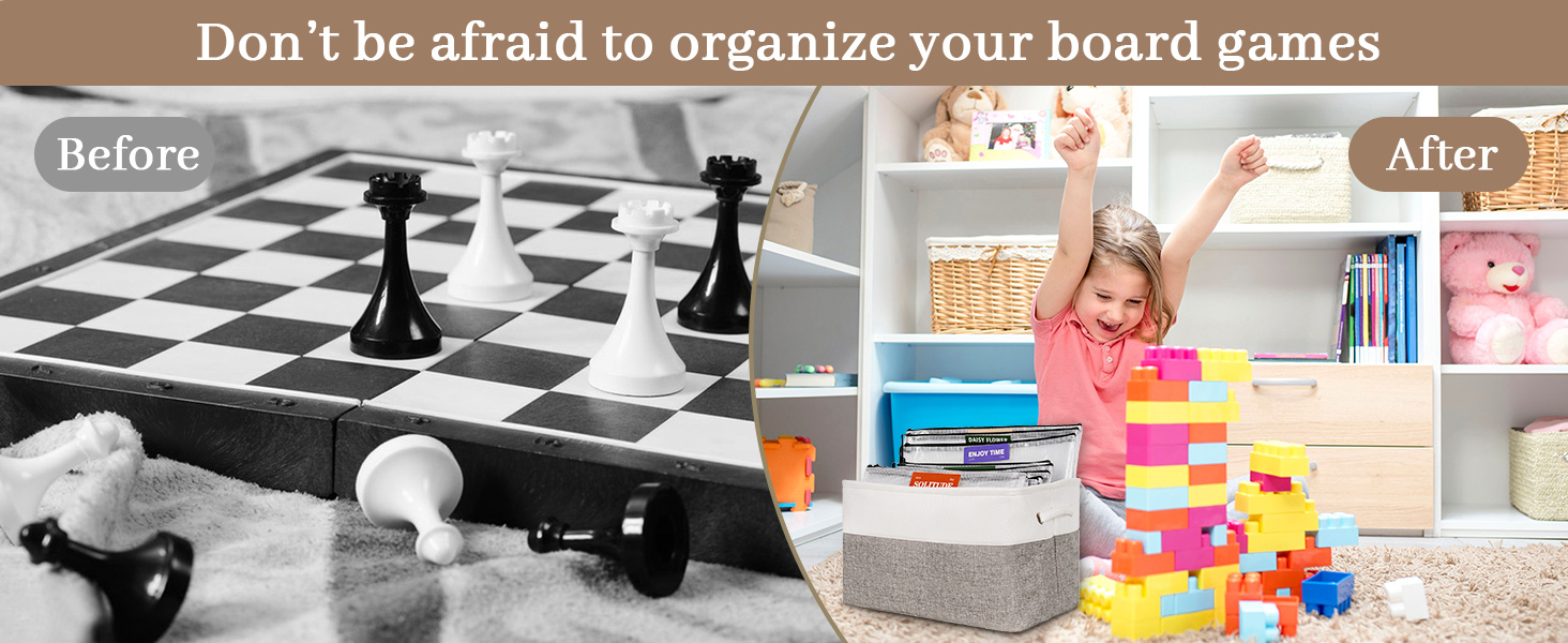 Amazon.com: Board Game Storage Containers with 10PCS Zipper Bags, DIY ...