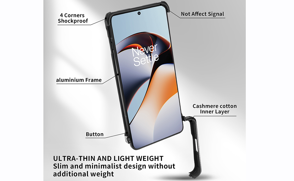 Amazon.com: Hiooloon for Samsung Galaxy S25 Ultra Metal Bumper Case Frameless, Slim Fit No Back ...