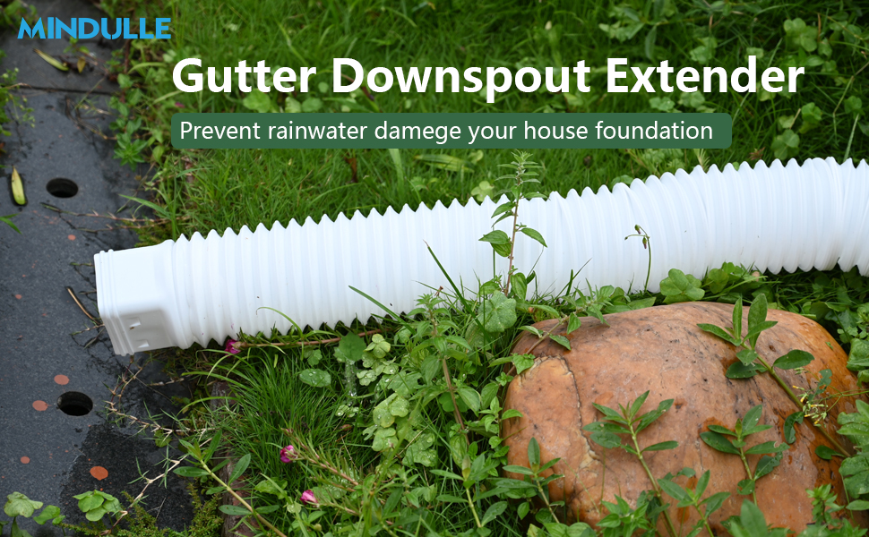Amazon.com : MINDULLE 2 Pack Gutter Downspout Extensions, 21-58 inches ...