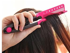 Amazon | MONOW V字コーム ツインブラシ ヘアブラシ ストレート 髪 ブラシ ストレートブラシ ブローブラシ (ピンク) | MONOW | ヘアブラシ 通販