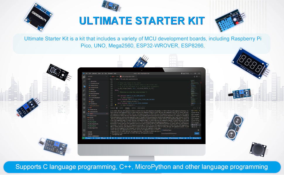 GeeekPi Ultimate Starter Kit Comes with Raspberry Pi Pico w, UNO R3 ...