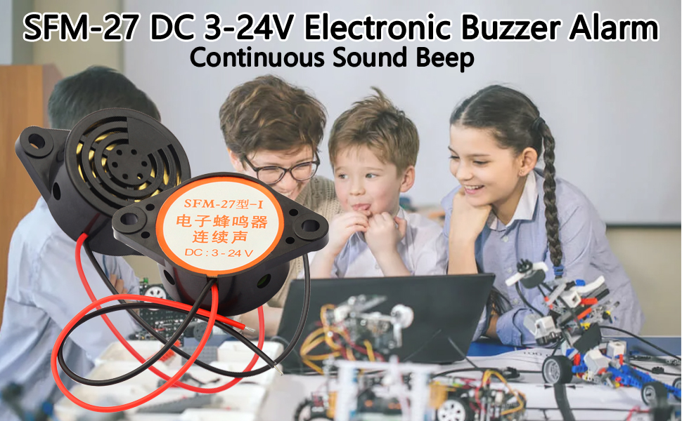 Amazon.com : 5pcs Piezo Buzzer SFM-27 DC 3-24V 90dB Electronic Active ...