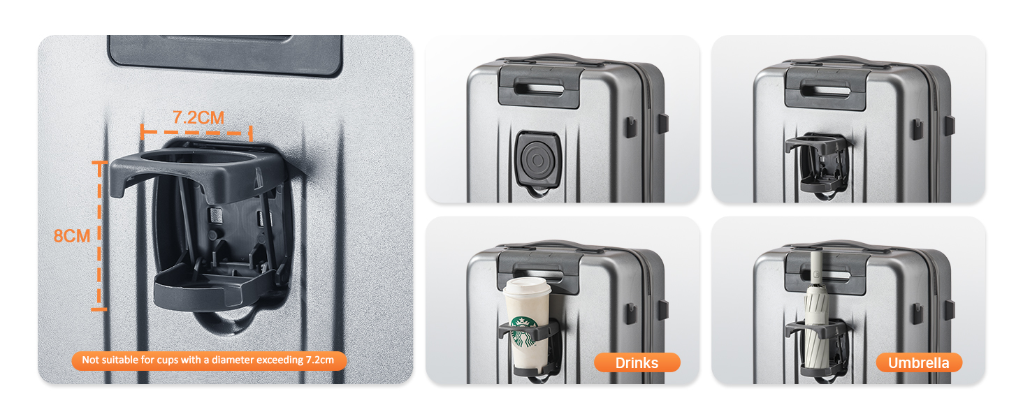 Amazon.com | ISLAND ELEPHANT Grey 20 IN Carry on Luggage + White 24 IN Expandable Check in ...