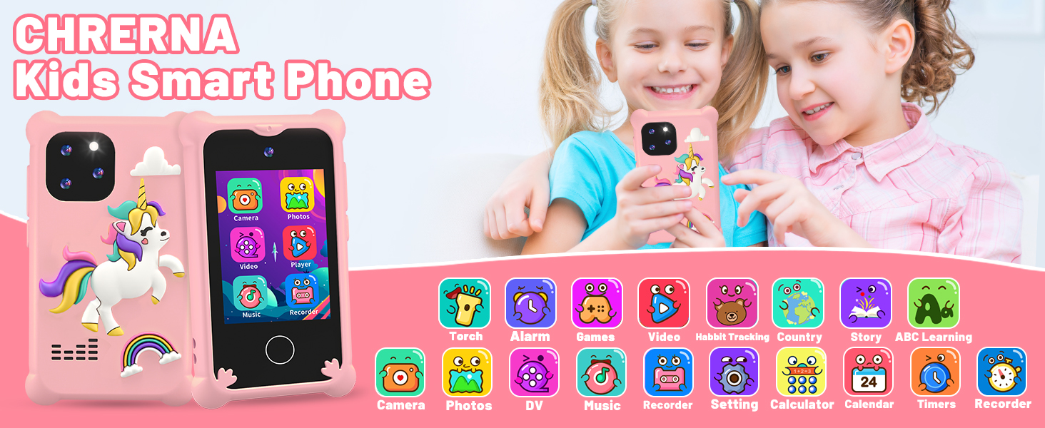 Kids Phone for Girls, Christmas Birthday Presents Gifts for 3 4 5 6 7 8 ...