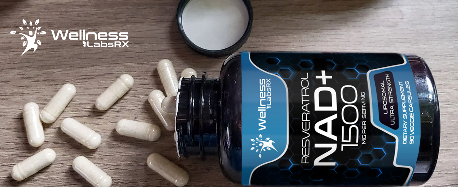 Amazon.com: WELLNESS LABSRX NAD Supplement, 1500mg - Liposomal NAD+ Supplement with Resveratrol ...