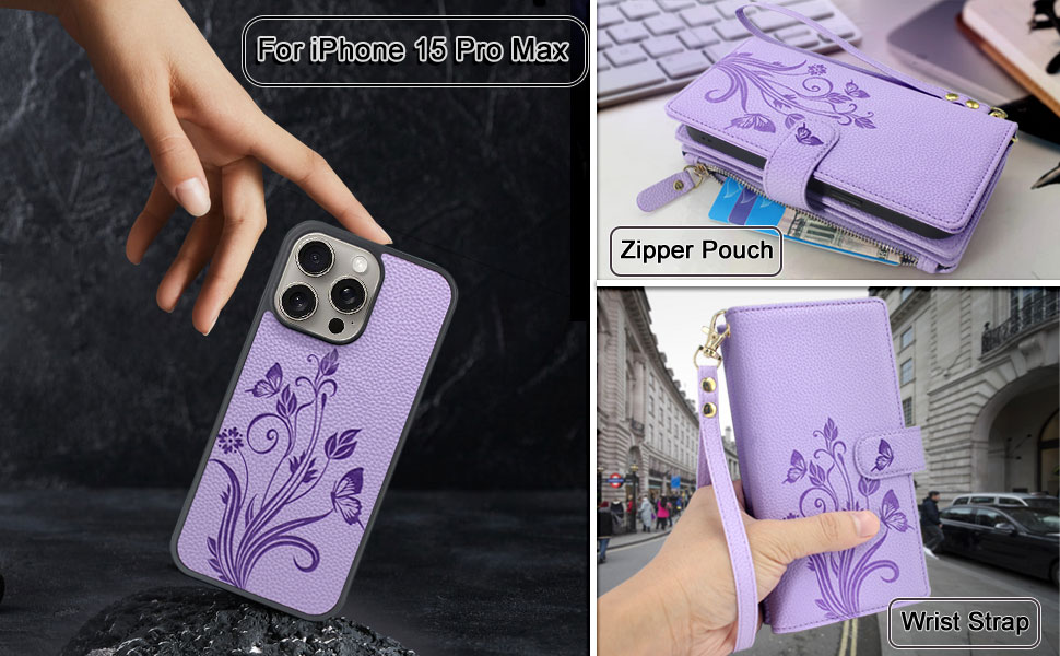 Amazon.com: Lacass Compatible with MagSafe Case Wallet for iPhone 15 Pro Max 6.7 inch, 2 in 1 ...