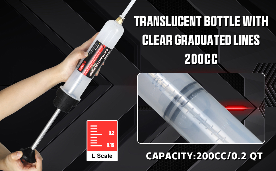 Amazon.com: TopQuaFocus 200CC Fluid Extractor Pump,Oil Change Syringe with Hose,Siphon Fluid ...