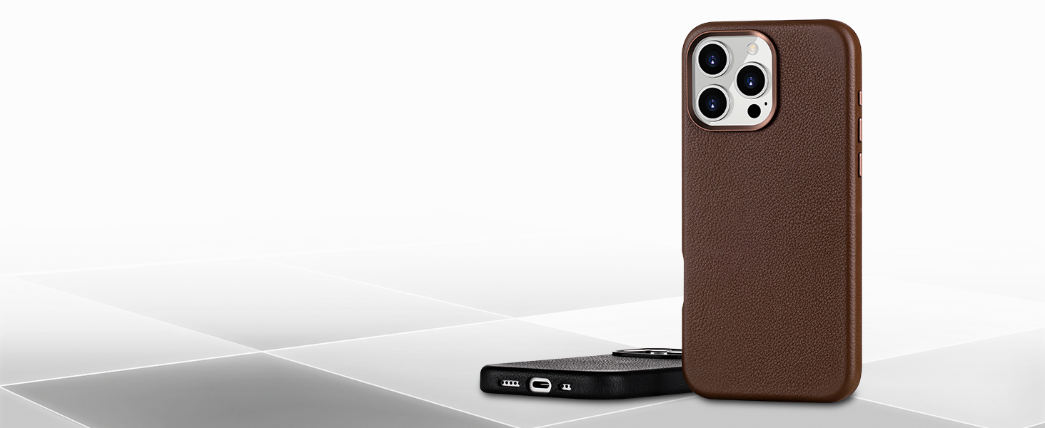 Amazon.com: Belemay Compatible with iPhone 15 Pro Max Leather Case, Compatible with MagSafe ...