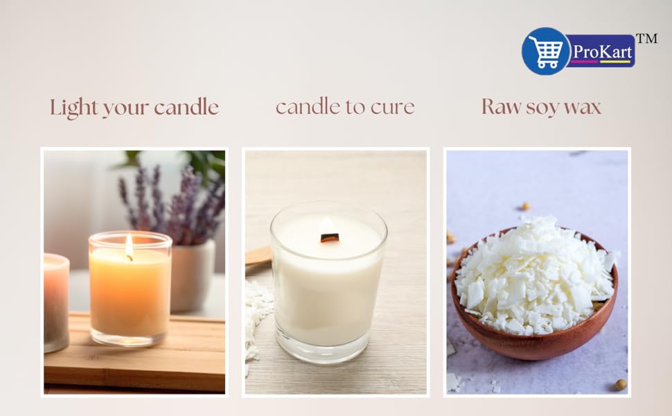 ProKart Premium Soy Wax Flakes for Candle Making | SOYA Wax 100% Pure and Natural Candle Wax for ...