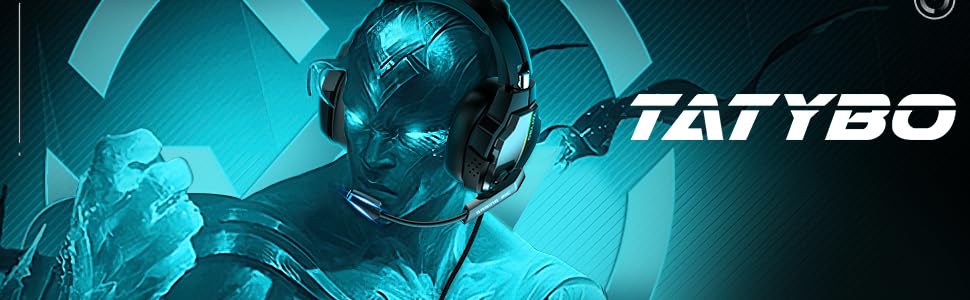 Tatybo XW2 USB Gaming Headset for PC, 7.1 Surround Sound Gaming Headphones with Noise Cancelling ...