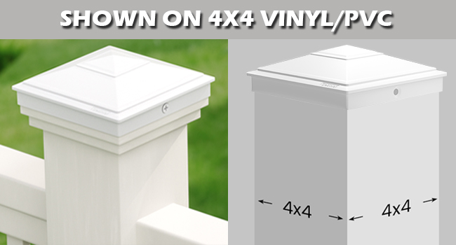 Amazon.com: SIEDiNLAR 4x4 Pyramid Post Caps Waterproof Outdoor 4x4 Post ...