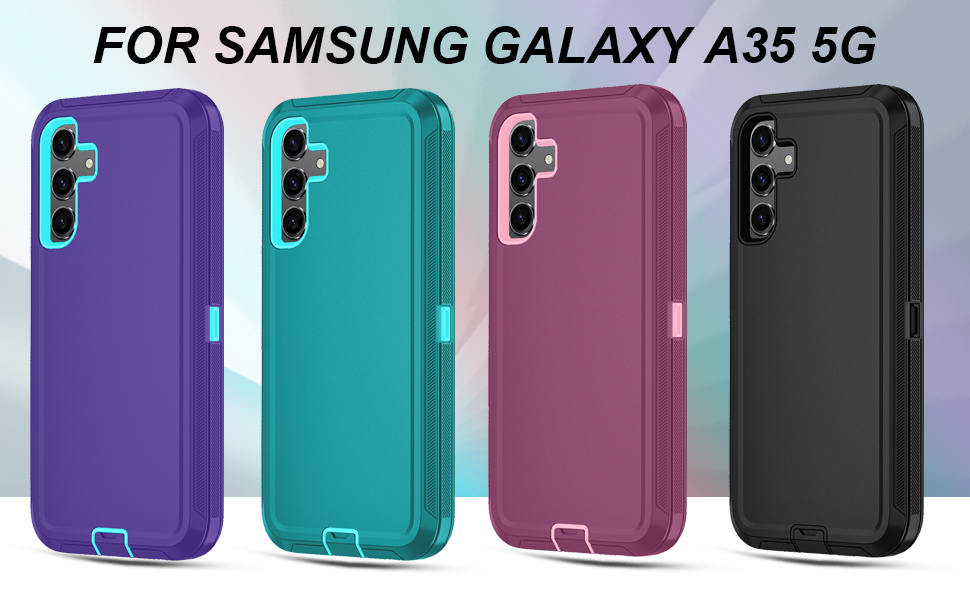 Amazon.com: Qinmay Phone Case for Samsung Galaxy A35 5G Case with HD Screen Protector, Heavy ...