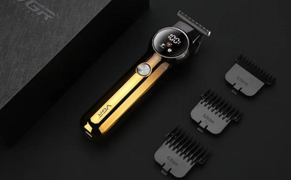 VGR V-989 Pro Li Outliner Rechargeable Electric Cordless Hair Clippers with Digital Display ...