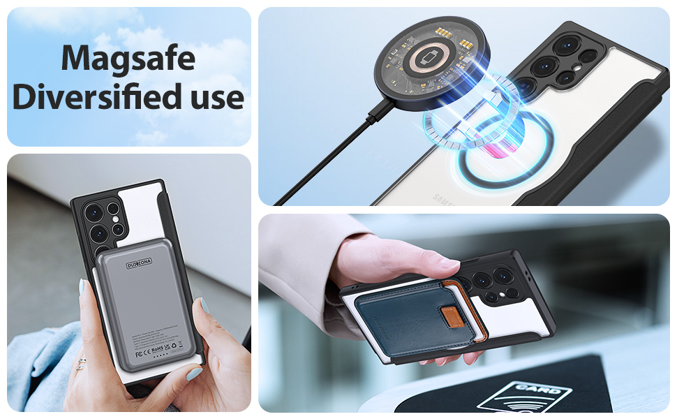 DUX DUCIS Case for Samsung Galaxy S24 Ultra Wallet with Card Holder [Compatible MagSafe] [RFID ...