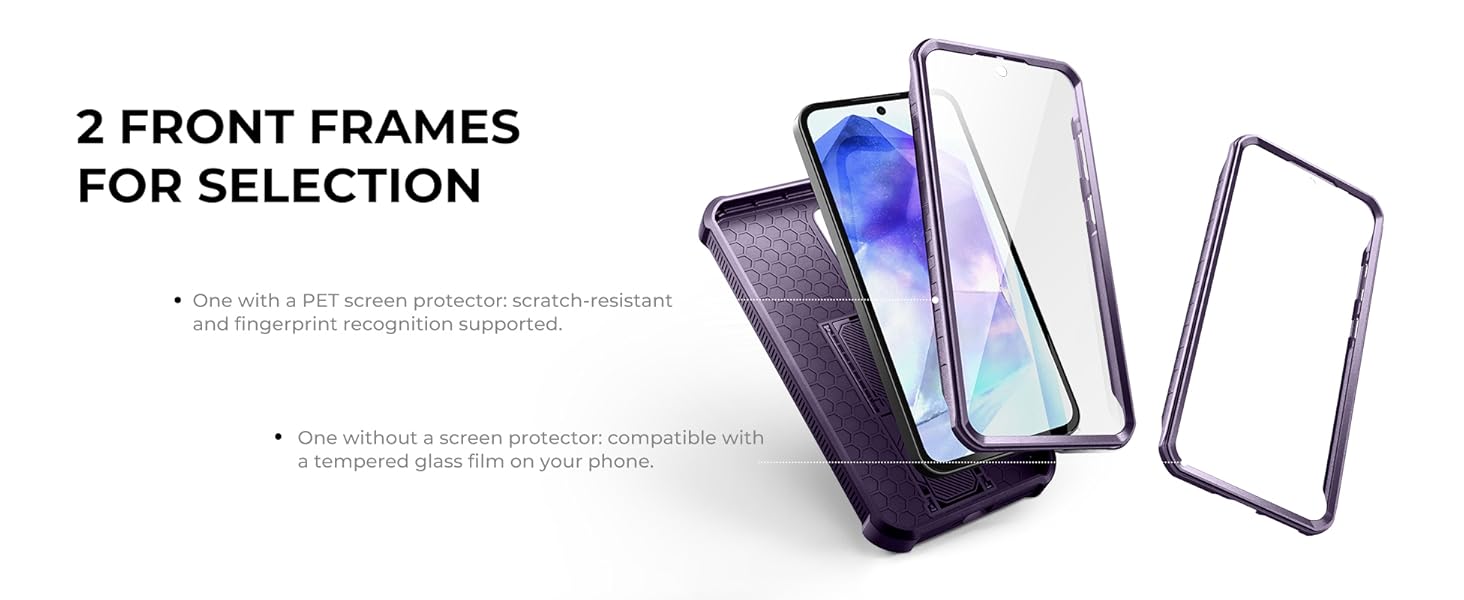 Amazon.com: Dexnor for Samsung Galaxy A35-5G Case, [2 Front Frame] [Bulit-in Slide Camera Cover ...